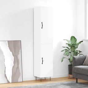 vidaXL Skříň highboard 34,5 x 34 x 180 cm kompozitní dřevo [3198821] Barva: bílá s vysokým leskem