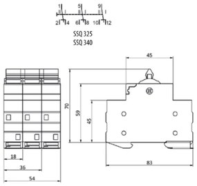 Přepínač ETI SSQ 340 3P/40A I-0-II 002421435