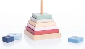 CUBIKA Pastel 15849 Barevná pyramida - dřevěná skládačka / 9 dílů / od