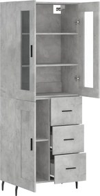 Skříň highboard betonově šedá 69,5x34x180 cm kompozitní dřevo 3198677