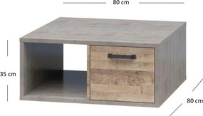 Konferenční stolek 1s šedý / dub pískový Bari