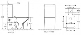 Olsen Spa Kombi WC ORLO RIMLESS se SLIM sedátkem Soft-close OLKLT2093A