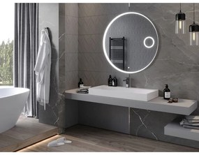 Mexen Ella, LED koupelnové zrcadlo s podsvícením a kosmetickým zrcátkem 100x100 cm, 6000K, ochrana proti zamlžování, 9811-100-100-611-00