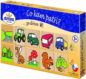 Detoa Dřevěné puzzle Co kam patří / od 3 let