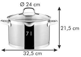 Hrnec PRESIDENT s cedicí poklicí ø 24 cm, 7,0 l