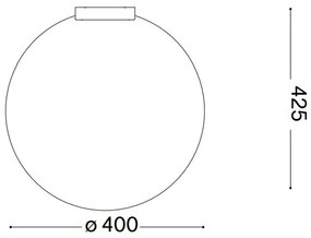 Ideal Lux - Stropní svítidlo CARTA 1xE27/25W/230V pr. 40 cm bílá
