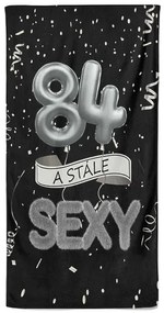 Osuška Stále sexy – černá (věk: 84, Velikost osušky: 70x140cm)