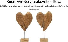 Dřevěná dekorace Dobu 45 cm hnědá