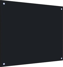 Kuchyňský panel černý 70 x 60 cm tvrzené sklo 249483