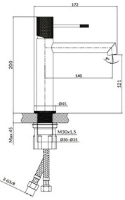 Cersanit S951-591 - Umyvadlová baterie ZEN 20 cm lesklý chrom