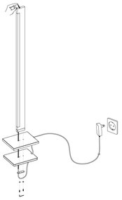Eglo 99296 - LED Stmívatelná stojací lampa CAMACHO LED/22W/230V