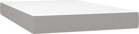 Box spring postel s matrací světle šedá 120 x 200 cm textil 3140041