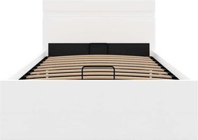 Rám postele LED s úložným prostorem bílý umělá kůže 90 x 200 cm 285546