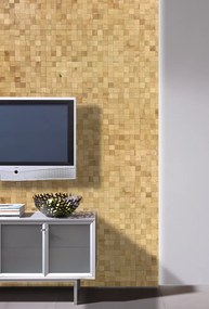 DUB 50, jednotlivé kusy 50 x 50 mm (0,0025 m²) nebo samolepící panel 300 x 300 mm (0,09 m²) - dřevěná mozaika 3D Broušený - bez povrch. úpravy 4 mm