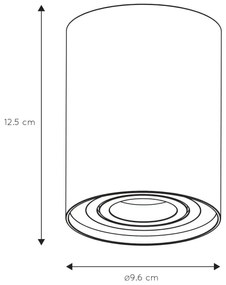 Lucide 22952/01/02 - Bodové svítidlo TUBE 1xGU10/50W/230V zlatá