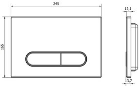 Mexen FENIX 11 - splachovací tlačítko pro Mexen Fenix, bílá, 601100