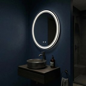 Tutumi Zrcadlo ⌀60 cm s vyhříváním a regulovatelným LED osvětlením HOM-00203