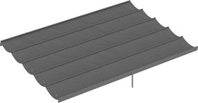 Outsunny náhradní střecha pro pergolu 4 × 3 m — voděodolný zatahovací potah s odtokovými otvory, pouze potah, 350 × 260 cm, světle šedá | Aosom