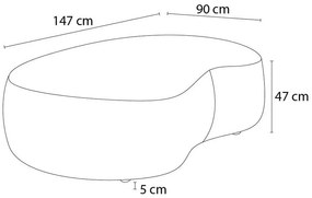 Podnožka z textilie bouclé v cihlové barvě Saint-Germain – Bobochic Paris