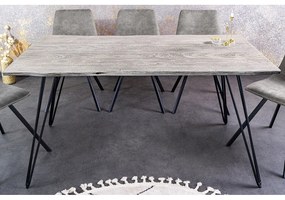 Massive home | Jídelní stůl Scorpion 140 cm šedý masiv akácie