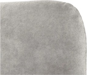 Světle šedá čalouněná dvoulůžková postel s roštem 140x200 cm Vera – Micadoni