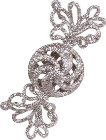 Champagne vánoční dekorace bonbón Toffee glitter - 4*2,5*10 cm