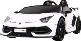 Ramiz Lamborghini SVJ DRIFT elektrické auto pro 2 děti bílé + funkce driftu + dálkové ovládání