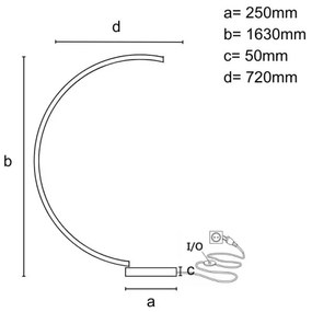 LED Stmívatelná stojací lampa LED/28W/230V 3000-6500K + dálkové ovládání