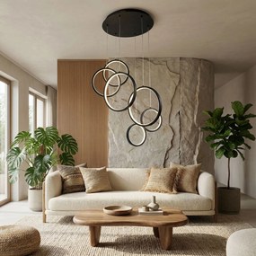 Toolight Rea, ZÁVĚSNÁ STROPNÍ LAMPA APP1921-CP BLACK, OSW-66064