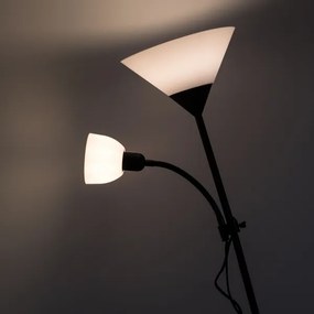 Brilagi - Stojací lampa ARIANA 1xE27/100W/230V + 1xE14/25W černá