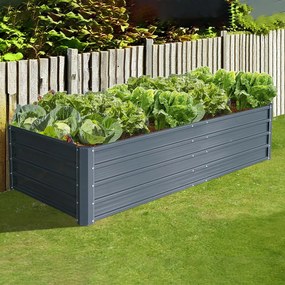 Vyvýšený zahradní záhon BestBerg VZ-800A / 800 l / 180 x 90 x 47 cm / šedá