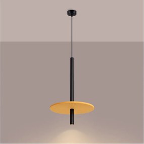 Žluté/béžové kovové závěsné svítidlo ø 30 cm Rilu – Sollux