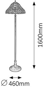 Rabalux 8088 - Tiffany vitrážová stojací lampa MIRELLA 2xE27/60W/230V