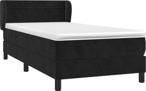 Box spring postel s matrací černá 80 x 200 cm samet 3127519