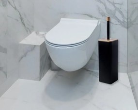 Erga Fonti, WC kartáč volně stojící, černá/bambus, ERG-YKA-P.FONTI-BLK