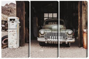 Vícedílný obraz Staré Auto Ve Stylu Vintage Nedostatek Nedostatek Přírodní plátno 60x40
