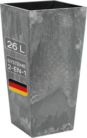 Květináč dekor betonu šedý 26L