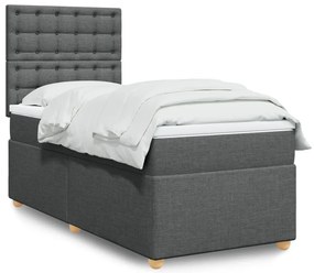 Box spring postel s matrací tmavě šedá 90x190 cm textil 3293450