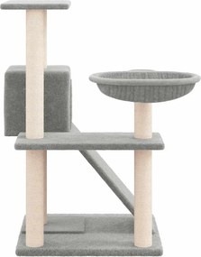 Škrabadlo pro kočky se sisalovými sloupky světle šedé 82 cm 171667