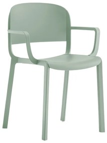 OnaDnes -20% Pedrali Zelená plastová jídelní židle Dome 265 s područkami