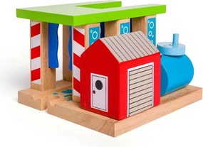 Bigjigs Rail Dřevěná vlaková myčka