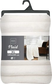 Krémová deka z mikroplyše 180x220 cm Boudoir – douceur d'intérieur