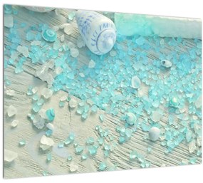 Skleněný obraz - Přímořská atmosféra v tyrkysových odstínech (70x50 cm)