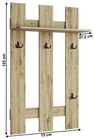 Kondela Věšákový panel 75, dub navarra, DORSI