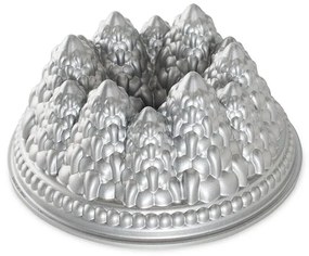 Nordic Ware forma na bábovku Borovicový les, 9 cup stříbrná, 89737