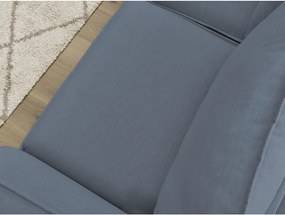 Modrá pohovka na každodenní spaní/rozkládací 236 cm Archimede – Bobochic Paris