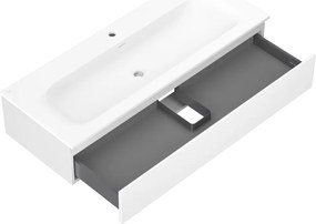Mexen Orio, koupelnová skříňka 120 cm s umyvadlem Vela, 1 zásuvka, bílá matná, 91A10-12023-1-BF01-W23M01