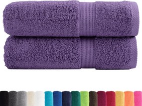 Premium ručníky SOLUND 2 ks fialové 50 x 100 cm 600 g/m² 137353