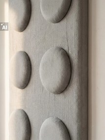 Sinsay - Sametový čalouněný panel ve tvaru kostky - šedá