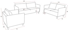 Designová sedací sestava MAELLA - béžová